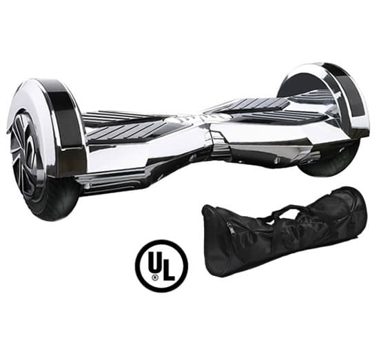 Silver Chrome | New X8 Bluetooth Hoverboard - Official ®Hoverboards.com