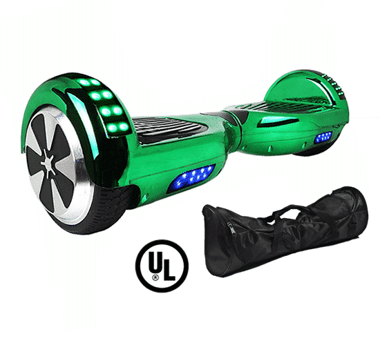 Green Chrome | New X6 Bluetooth Hoverboard - Official ®Hoverboards.com